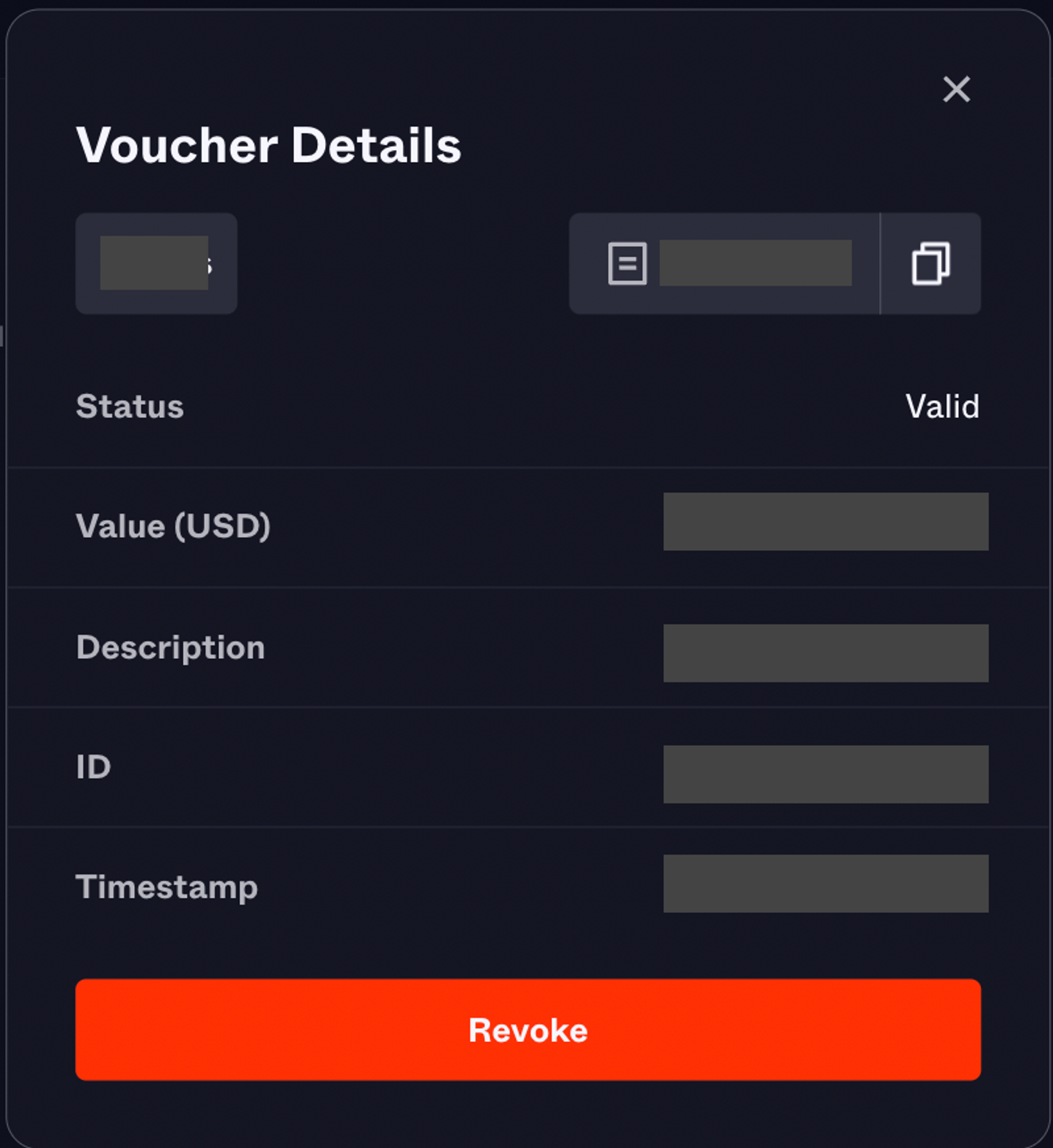 Revoke Vouchers: Disable unused vouchers to reclaim the funds to your account