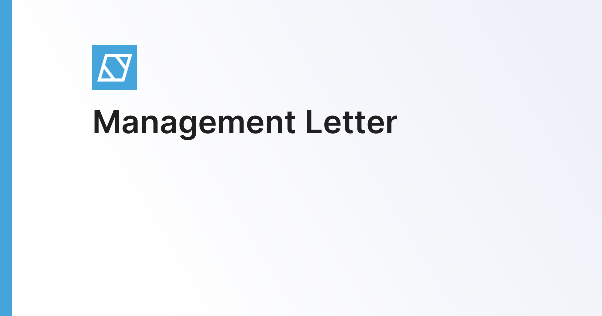 Management Letter