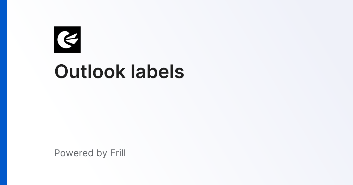 Outlook labels | Frill.co