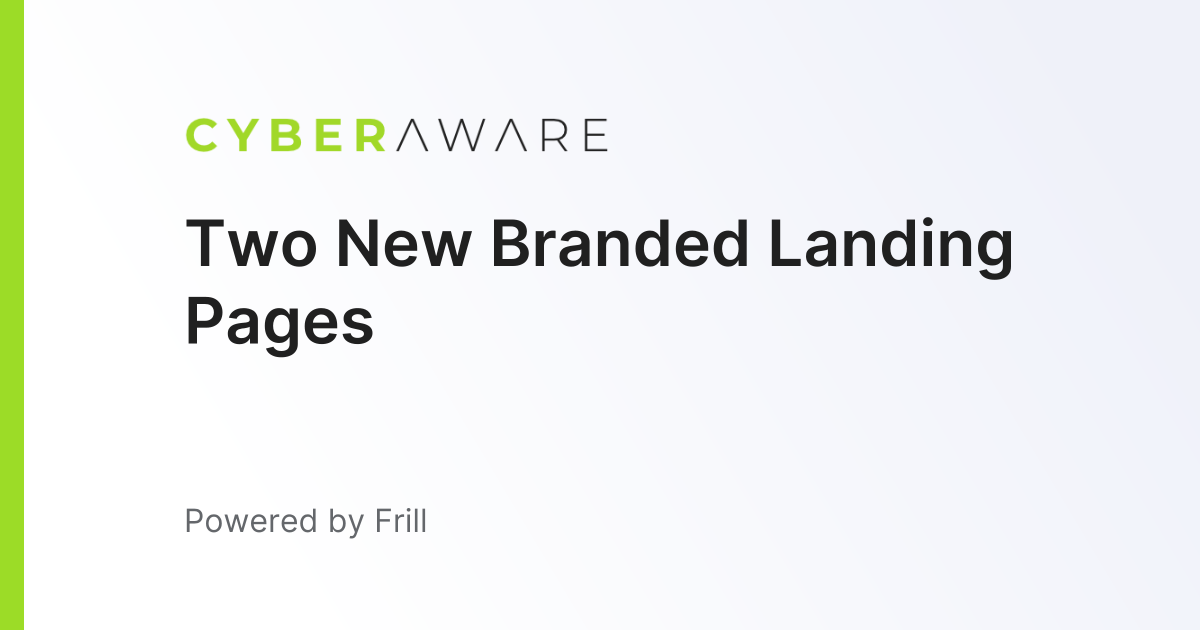 Two New Branded Landing Pages | Frill.co