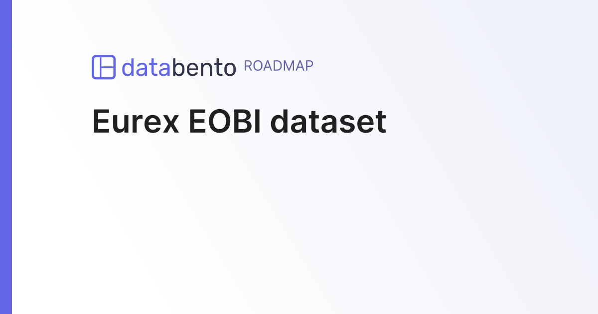 Eurex EOBI dataset