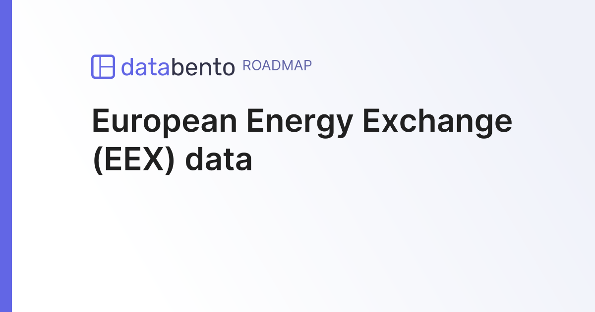 European Energy Exchange (EEX) data