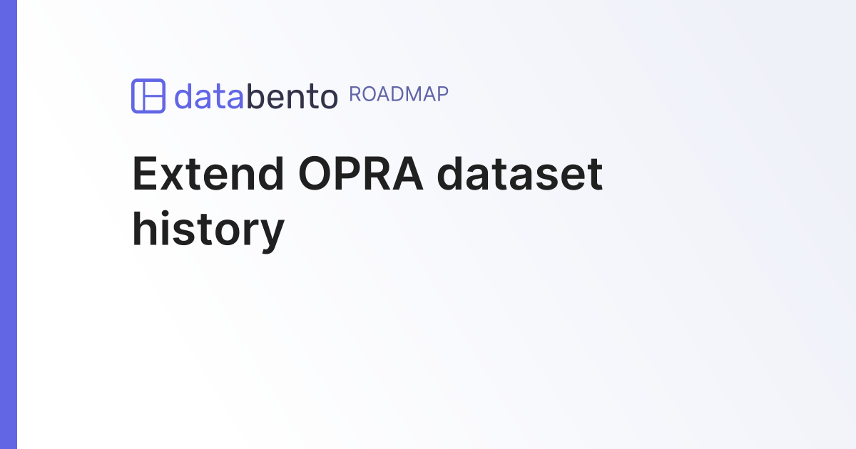 Extend OPRA dataset history