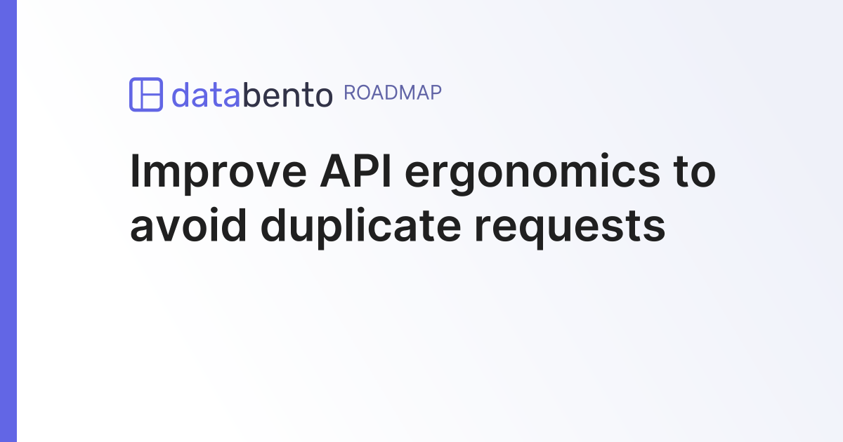 Improve API ergonomics to avoid duplicate requests