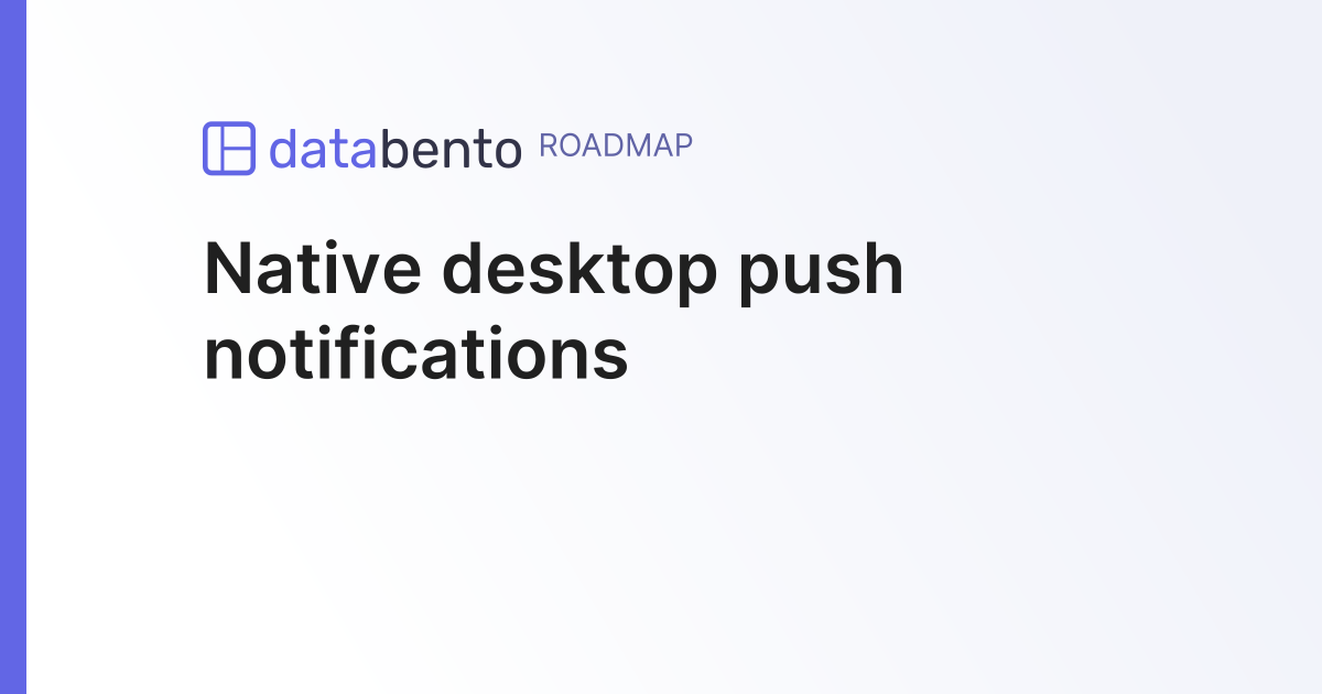 Native desktop push notifications