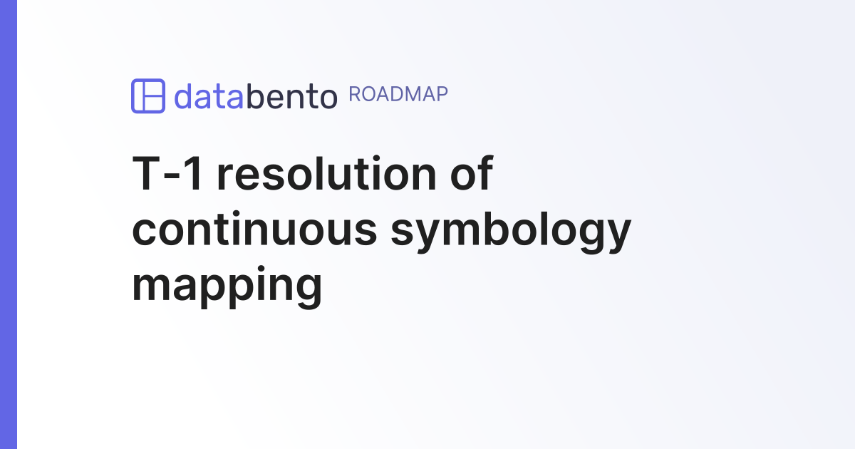 T-1 resolution of continuous symbology mapping