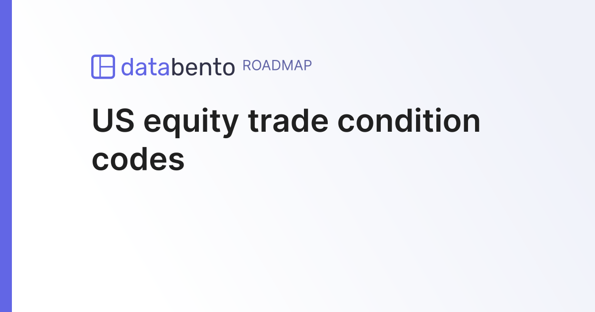 US equity trade condition codes