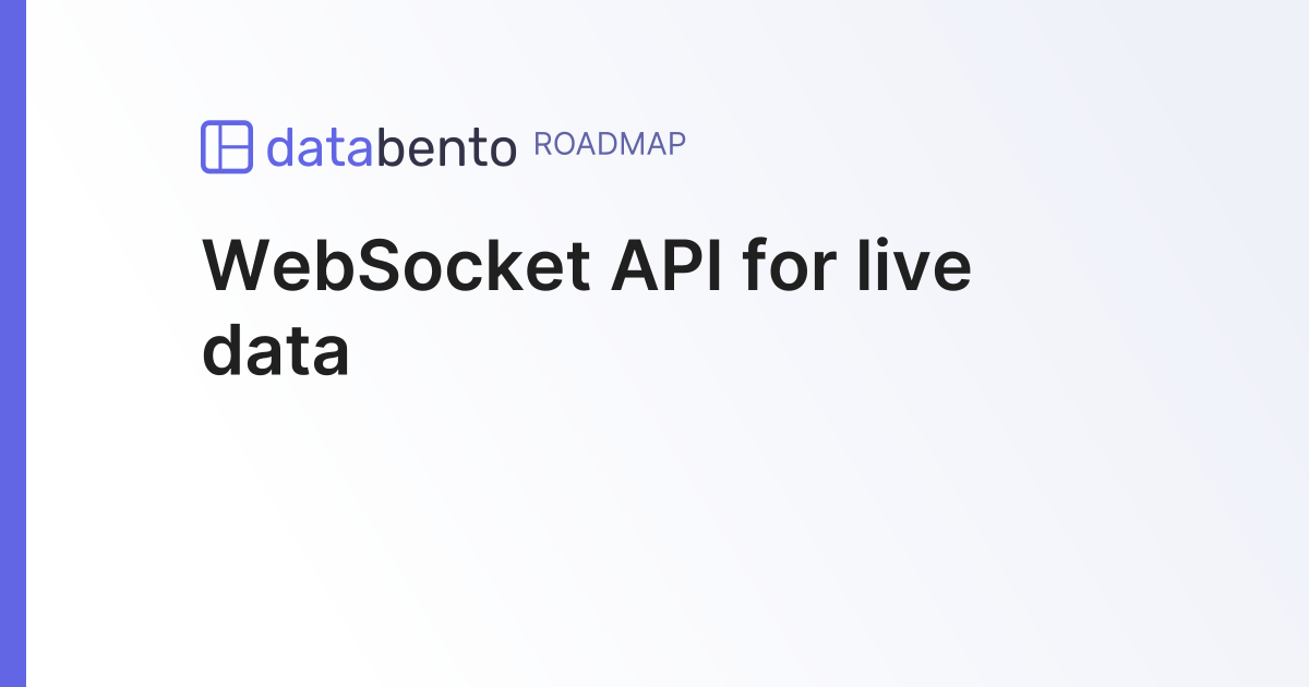 WebSocket API for live data