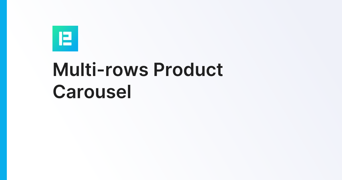Multi-rows Product Carousel