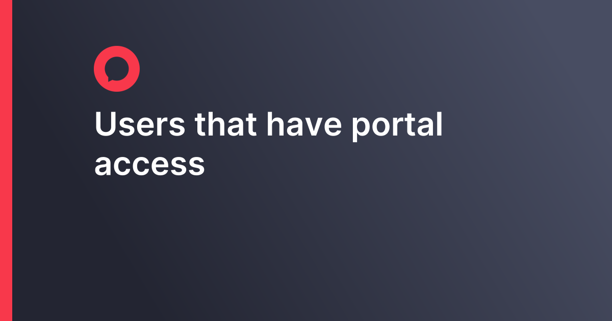 Users that have portal access
