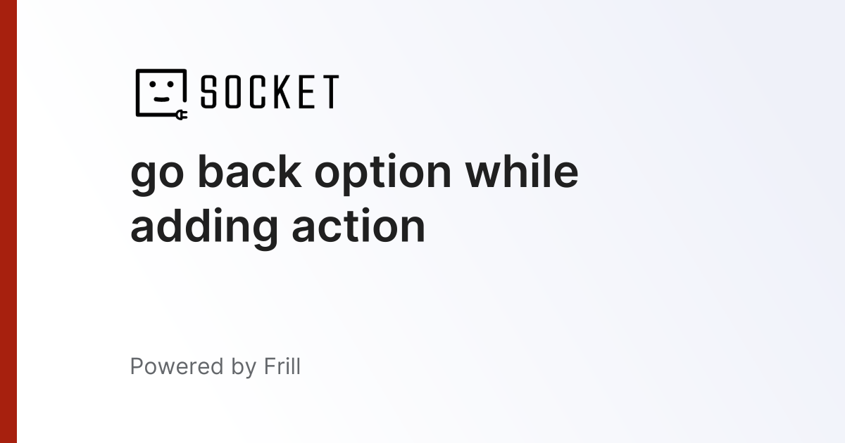 go back option while adding action