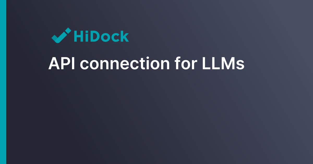 API connection for LLMs