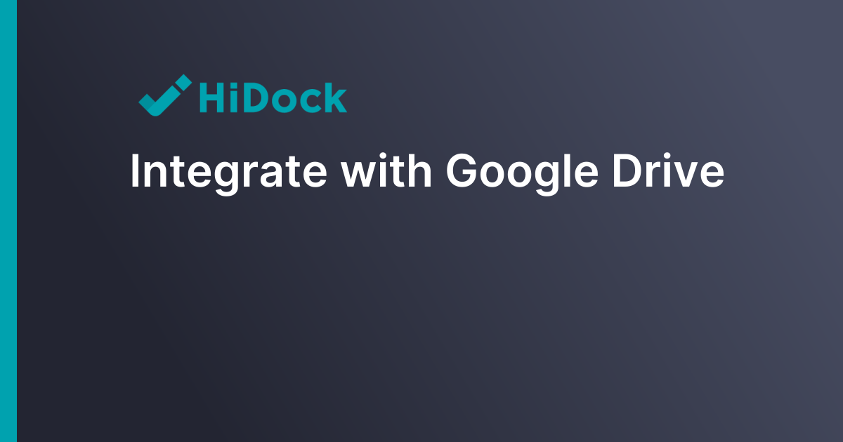 Integrate with Google Drive