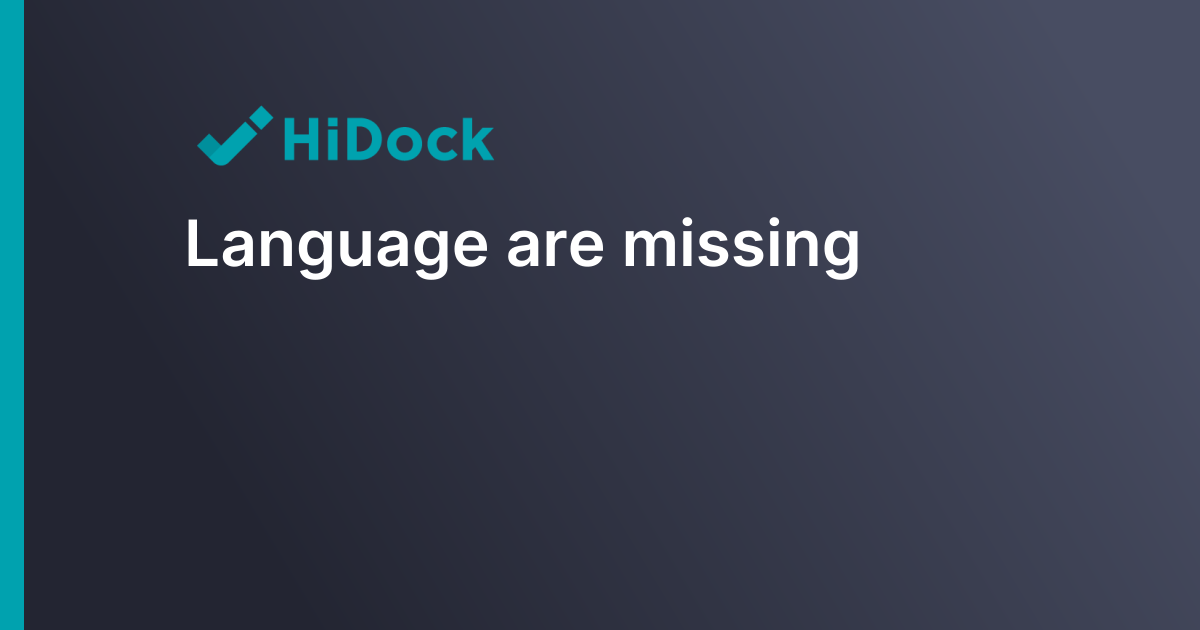 Language are missing