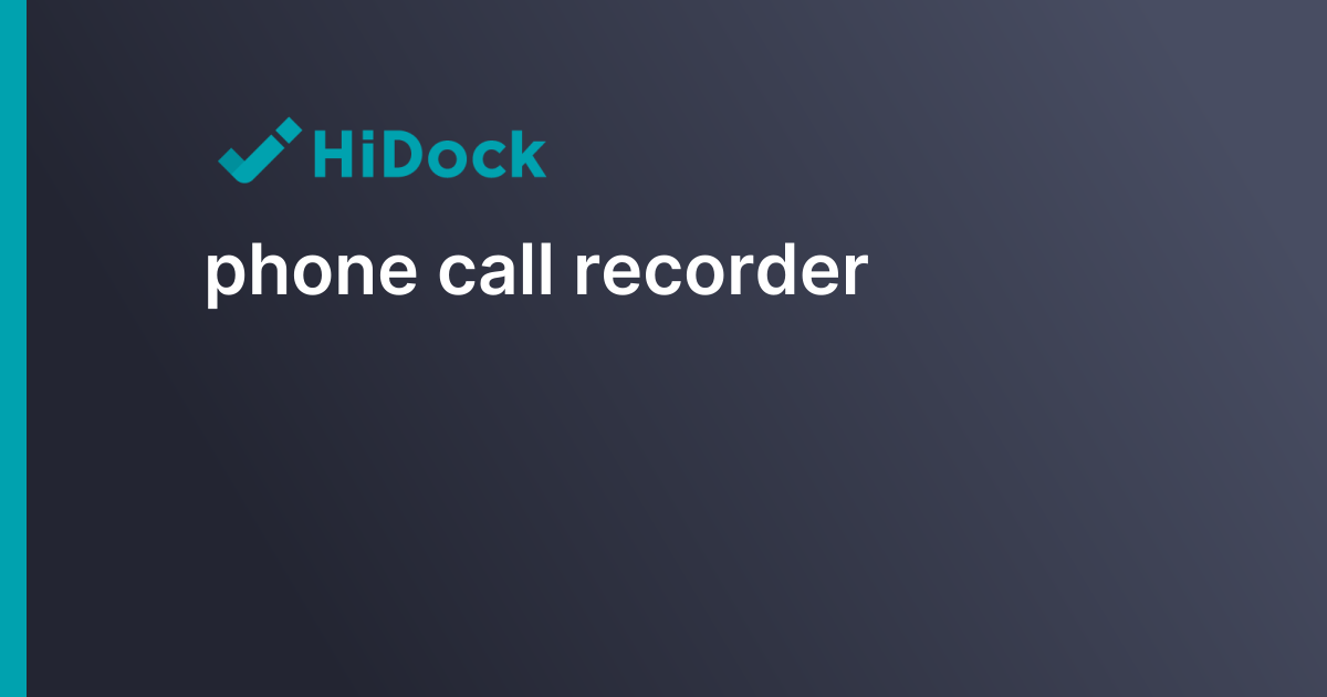 phone call recorder