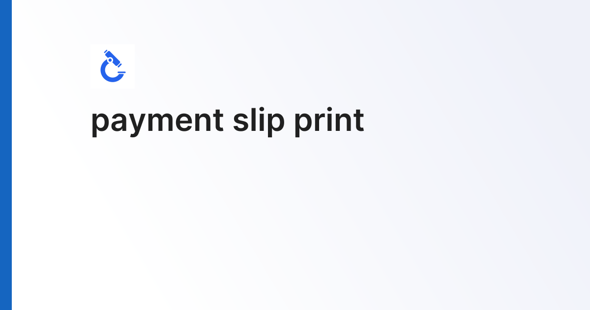payment slip print