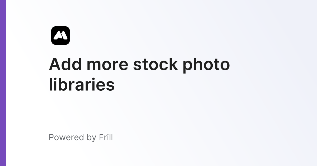 Add more stock photo libraries | Frill.co