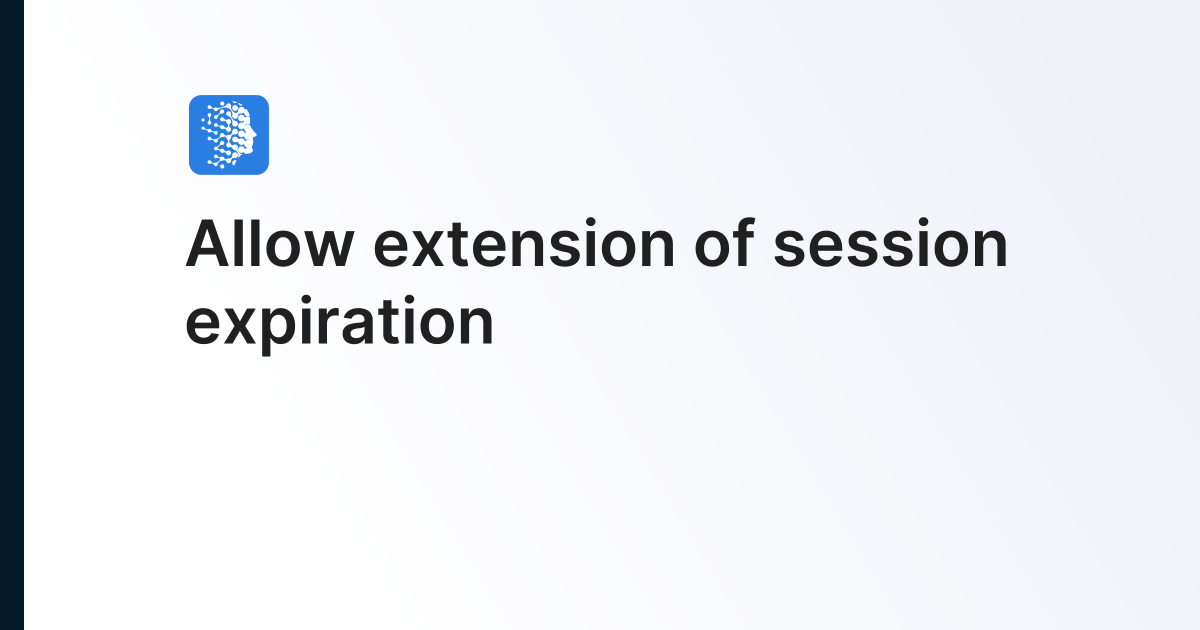 Allow extension of session expiration