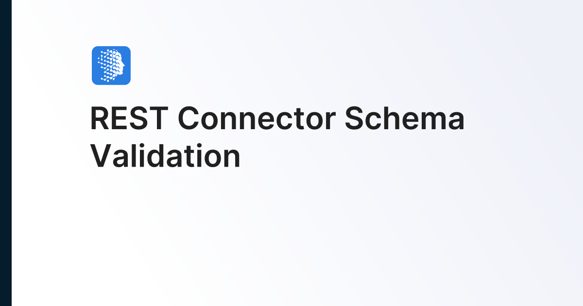REST Connector Schema Validation