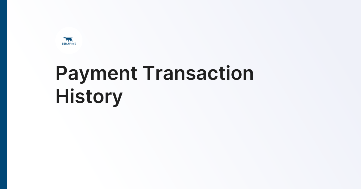 Payment Transaction History