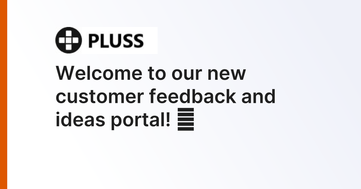 Welcome to our new customer feedback and ideas portal! 🚀