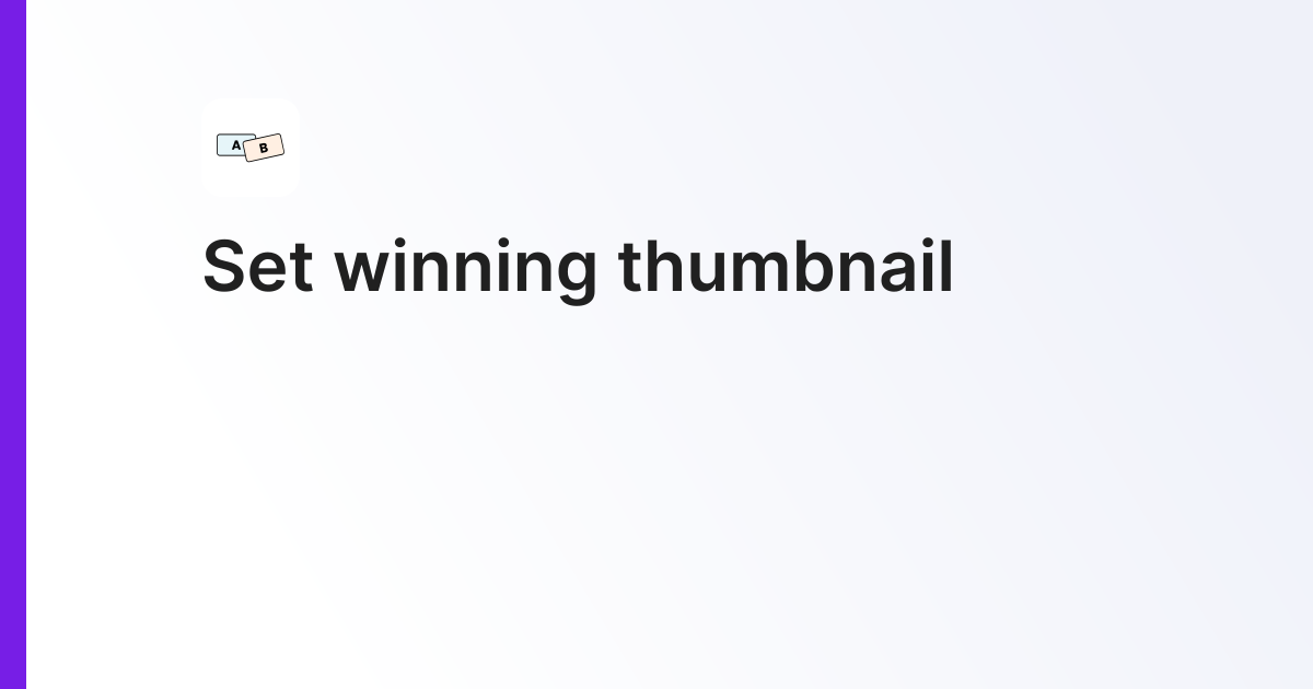 Set winning thumbnail