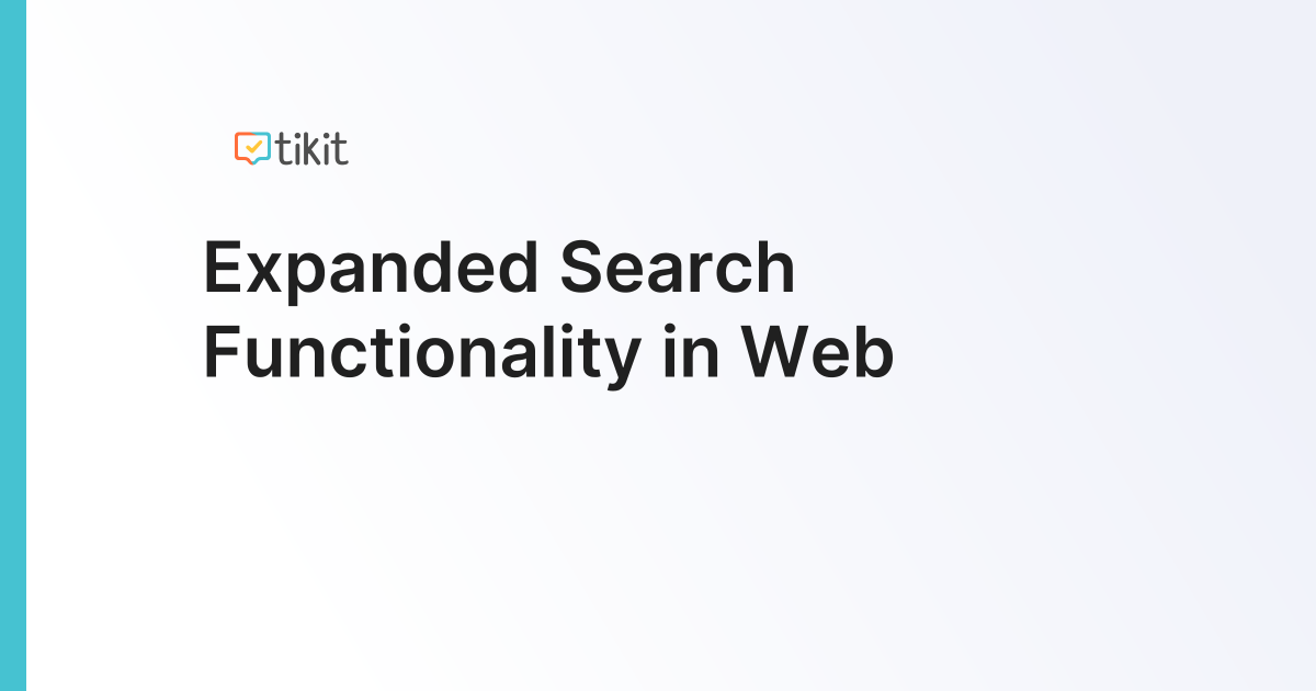 Expanded Search Functionality in Web