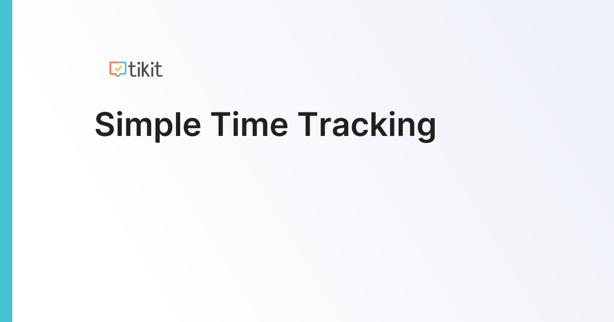 Simple Time Tracking