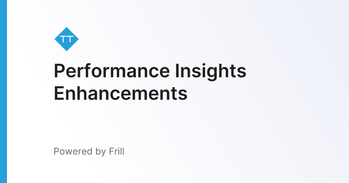 Performance Insights Enhancements | Frill.co
